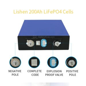3.2V 202Ah LiFePO4 Prismatic Battery Lishen Cells - Lightning